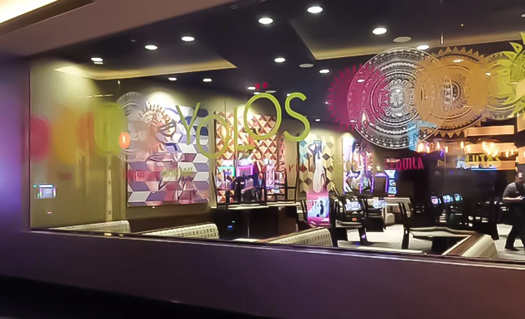 Window graphics for an indoor café.