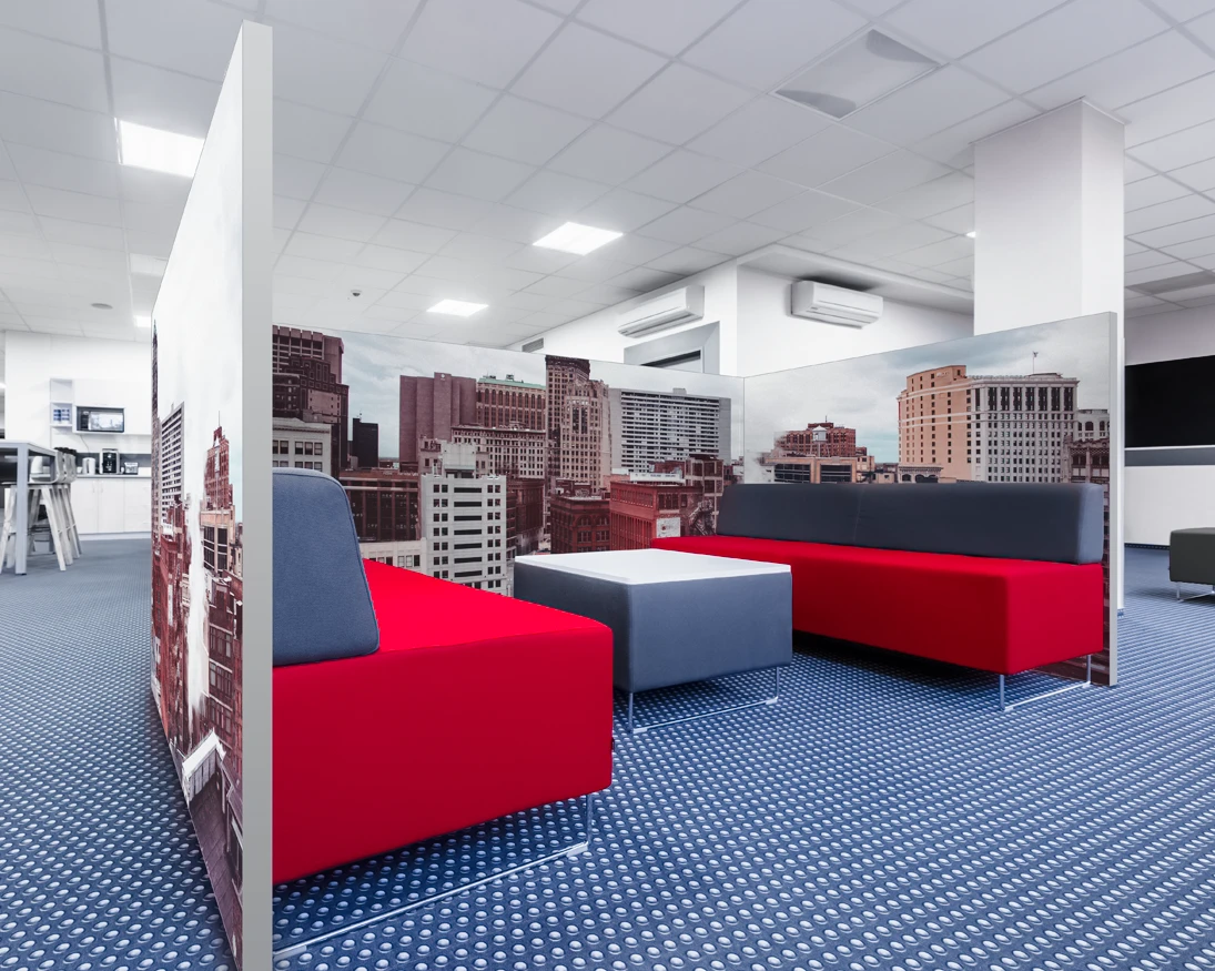 3. Engaging Wall & Window Office Graphics
